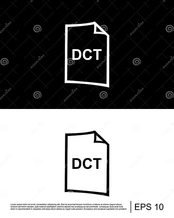 Dct File Format Icon Template Stock Vector - Illustration of icon ...