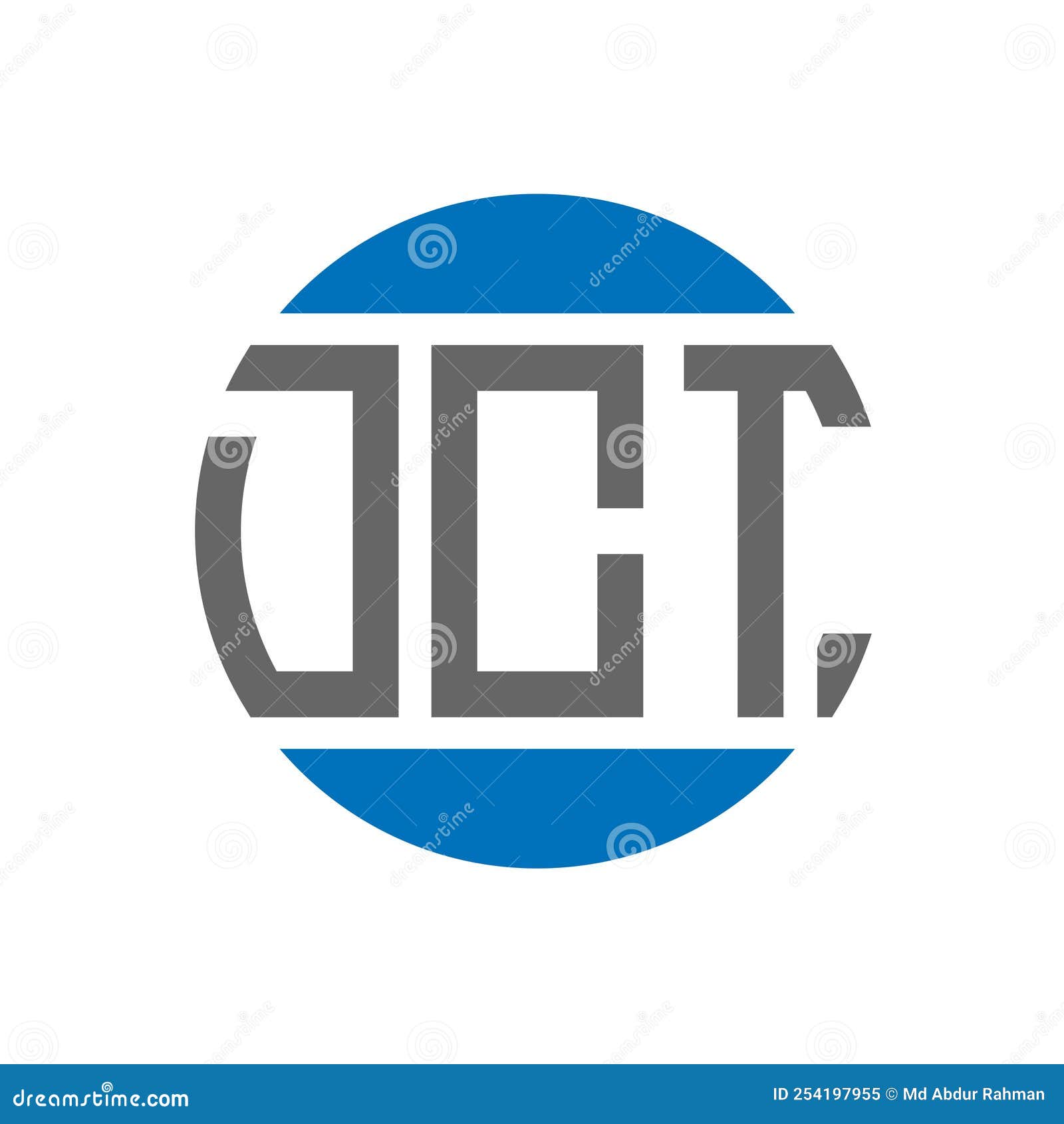 DCT Letter Logo Design on White Background. DCT Creative Initials ...