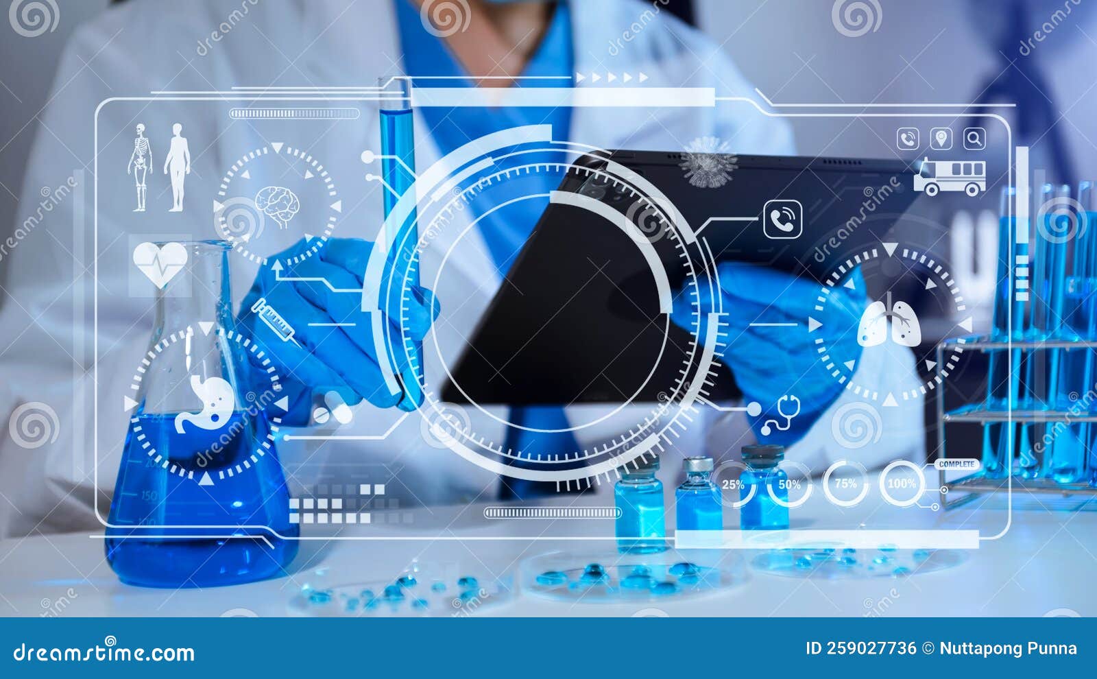 Dctor Work on Digital Tablet Healthcare Doctor Technology Tablet Using ...