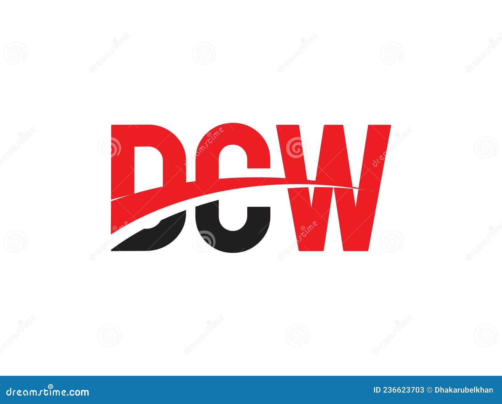 DCW Letter Initial Logo Design Vector Illustration Stock Vector ...