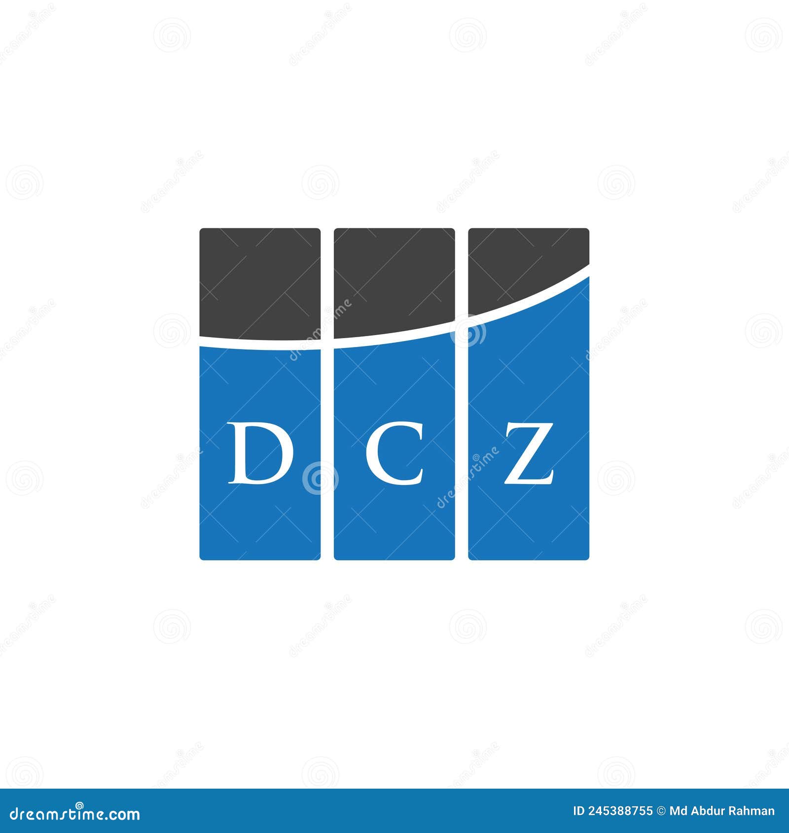 DCZ Letter Logo Design on WHITE Background. DCZ Creative Initials ...