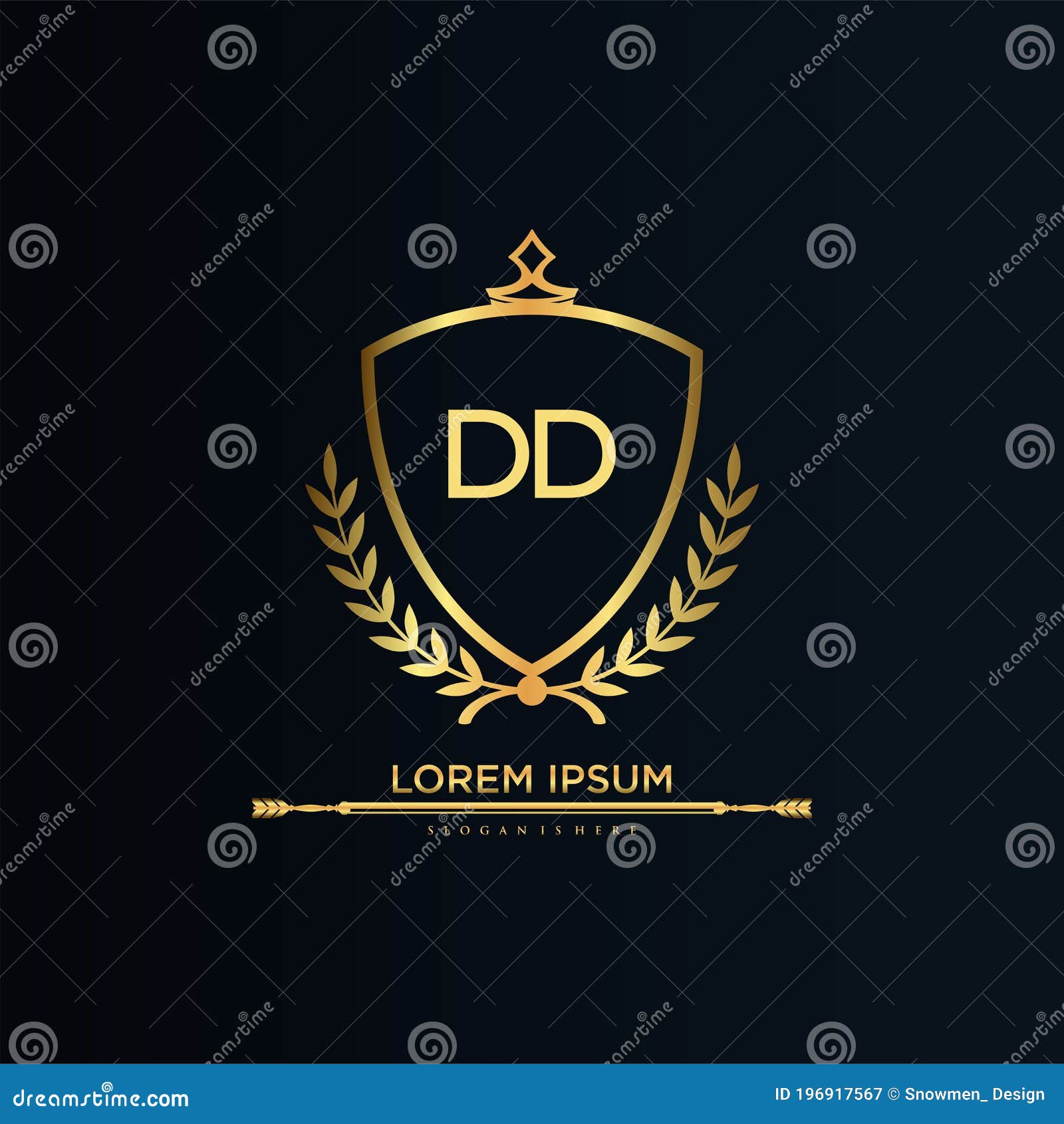 DD Letter Initial with Royal Template.elegant with Crown Logo Vector ...
