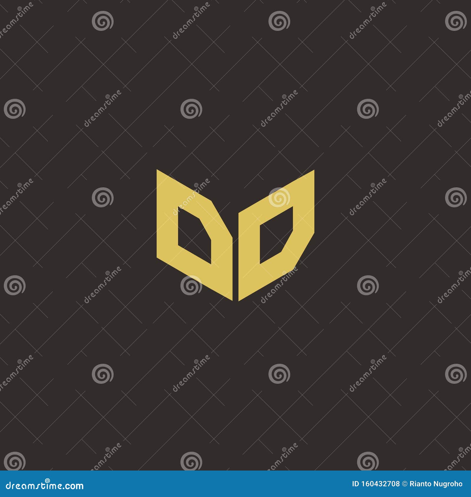 DD Logo Letter Initial Logo Designs Template with Gold and Black ...
