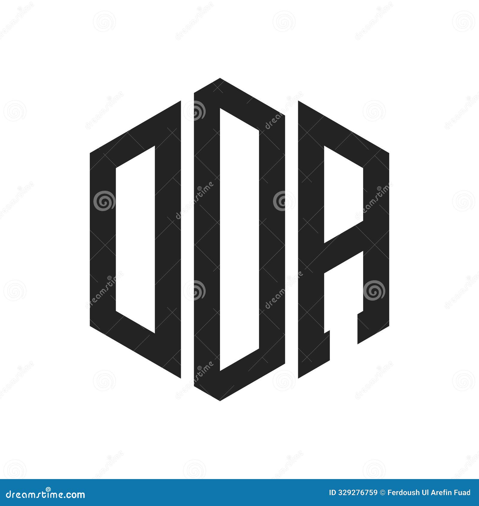 DDA Logo Design. Initial Letter DDA Monogram Logo Using Hexagon Shape ...