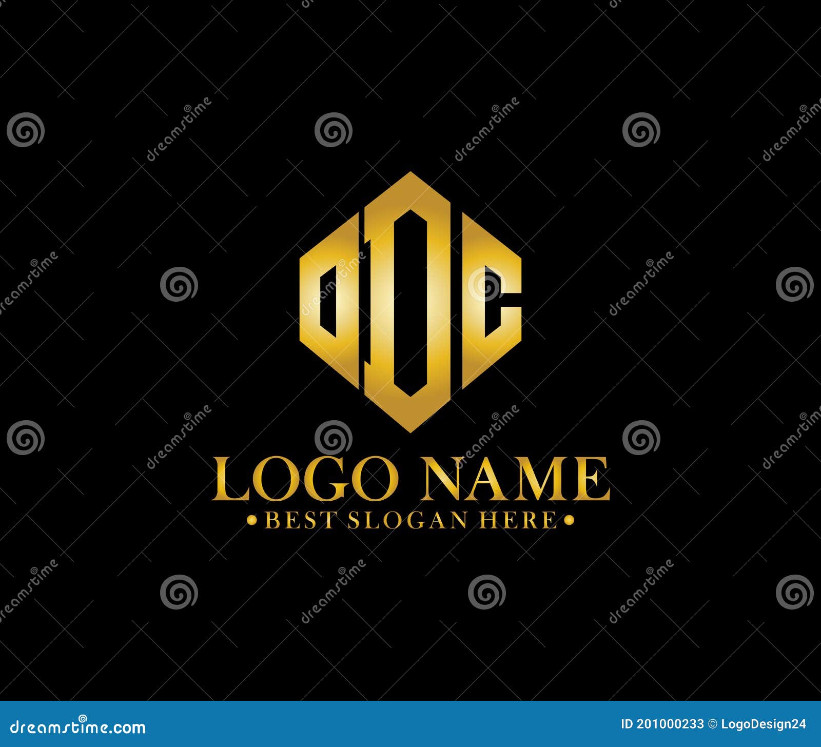 DDC or ODC Diamond Alphabet Logo Design Concept Stock Vector ...