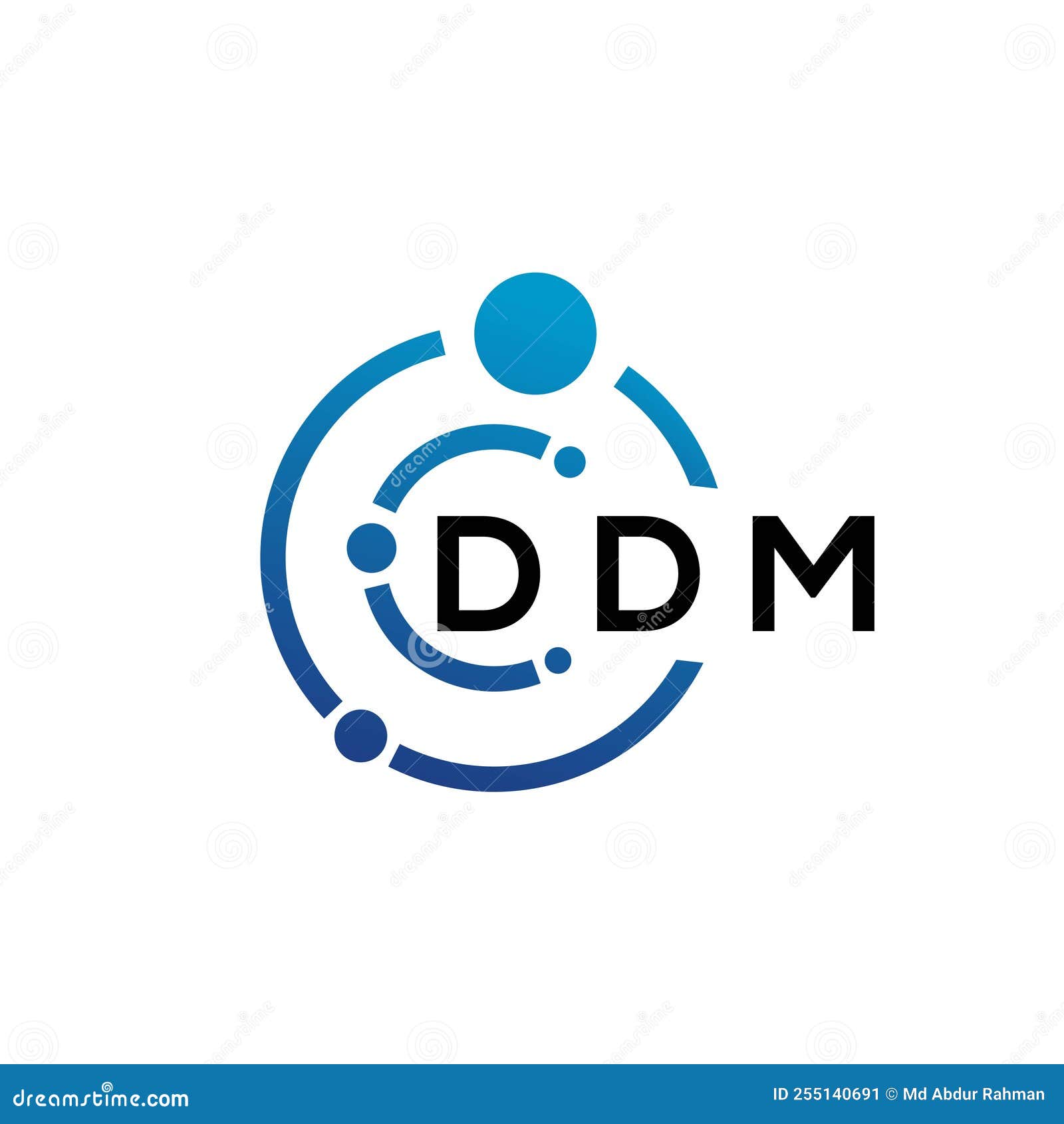 DDM Letter Logo Design on White Background. DDM Creative Initials ...