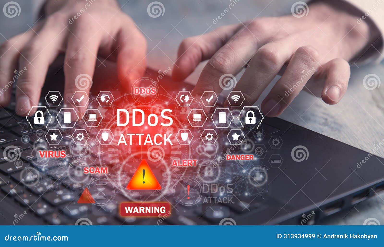 DDoS Attack Concept. Cyber Crime. Technology Stock Image - Image of ...