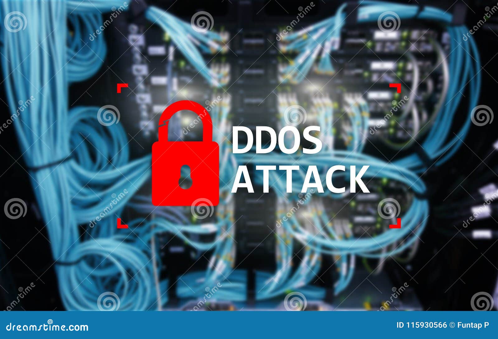 DDOS Attack, Cyber Protection. Virus Detect Stock Photo - Image of ...