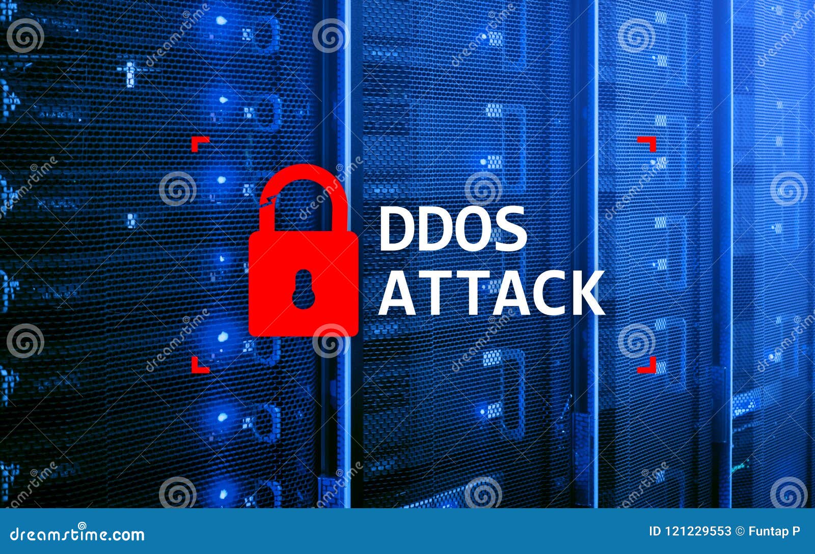 DDOS Attack, Cyber Protection. Virus Detect Stock Image - Image of ...