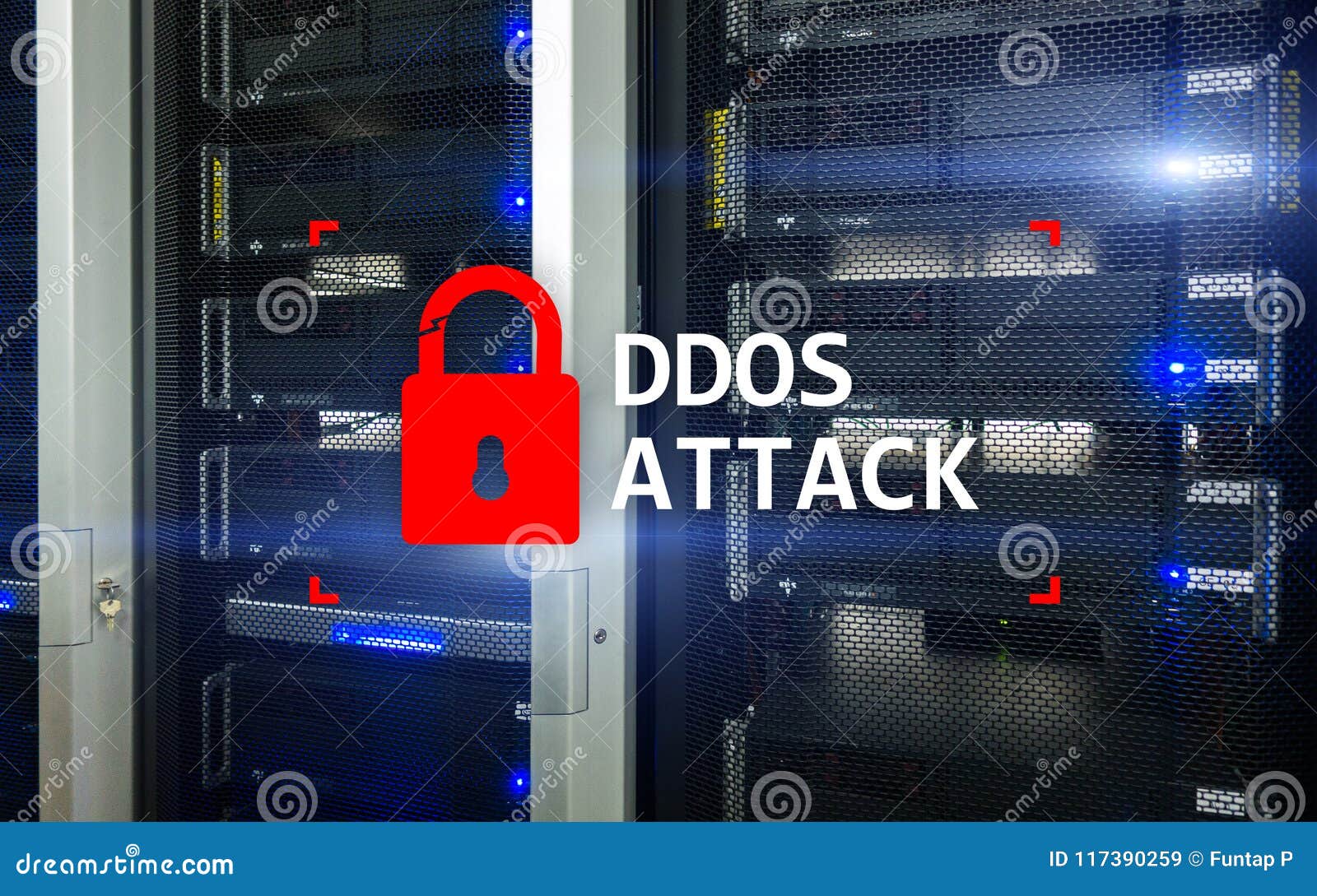 DDOS Attack, Cyber Protection. Virus Detect Stock Image - Image of ...