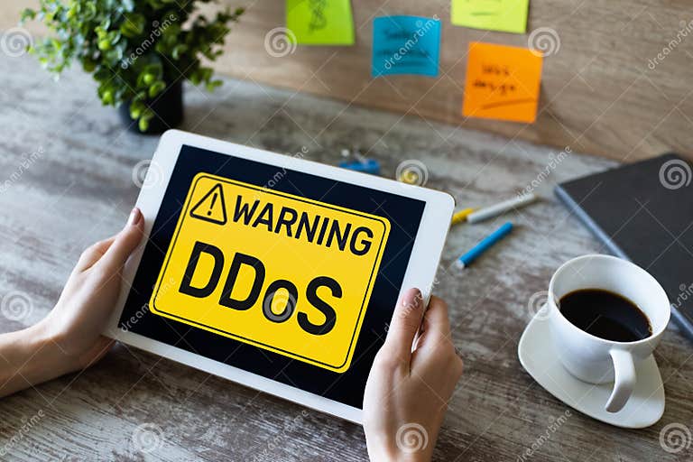 DDoS Attack Detection Message. Virus and Hacking. Cyber Security and ...