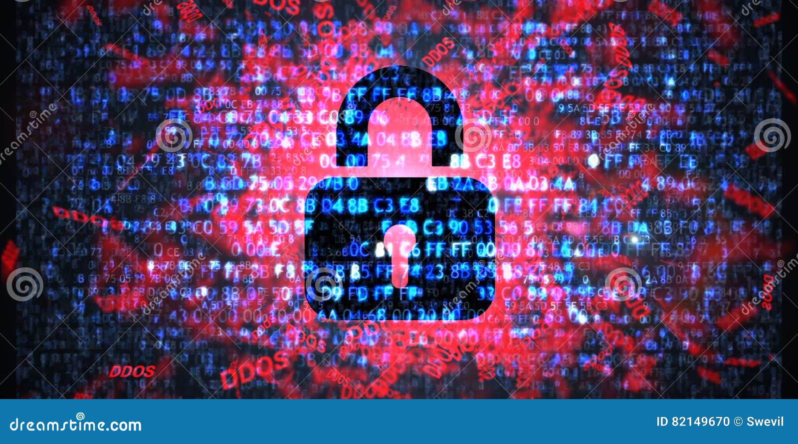 DDOS Attack, Infection Trojan, Virus Attacks. Data Protection. Stock ...