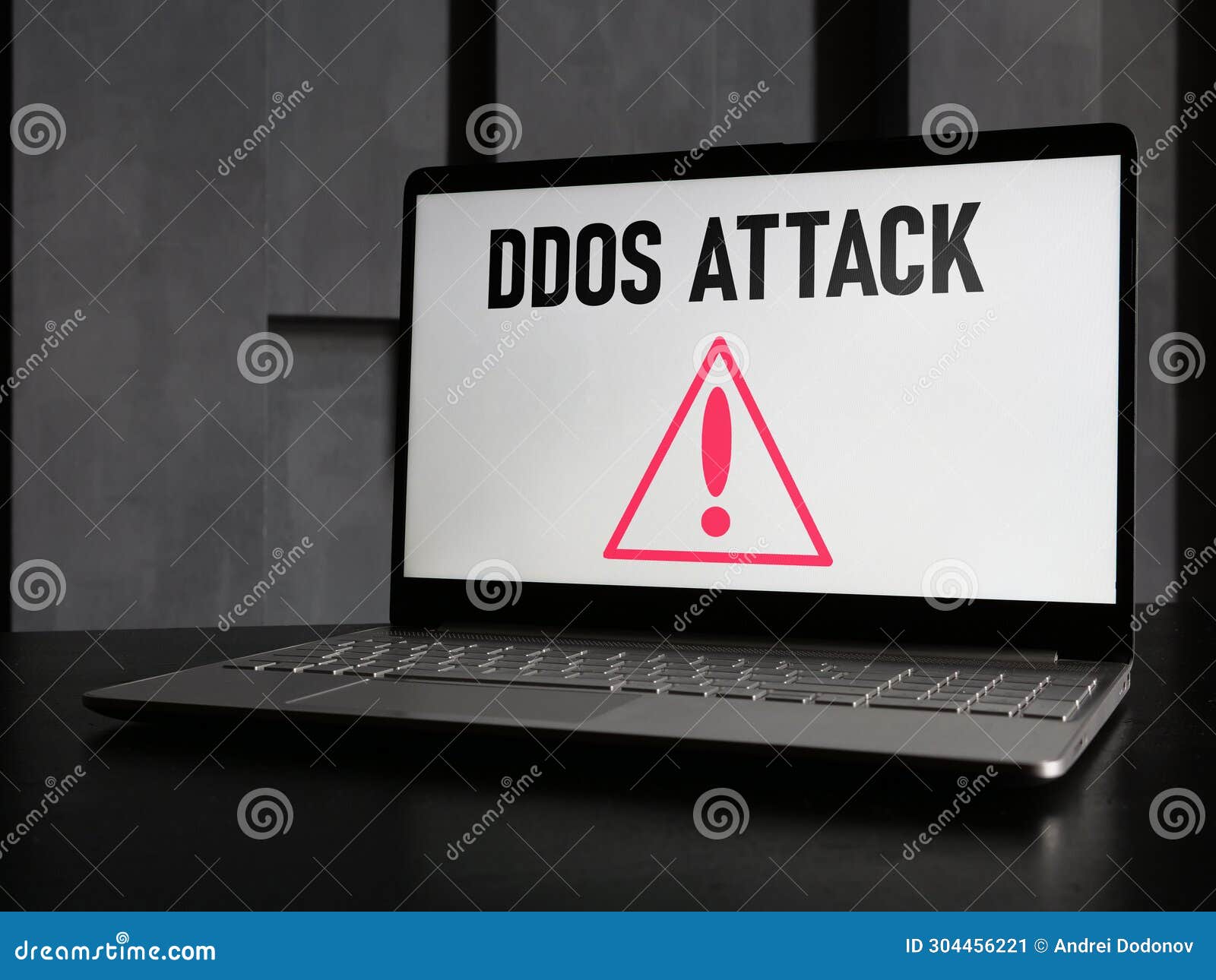 Ddos Attack Message is Shown Using the Text Stock Image - Image of ...