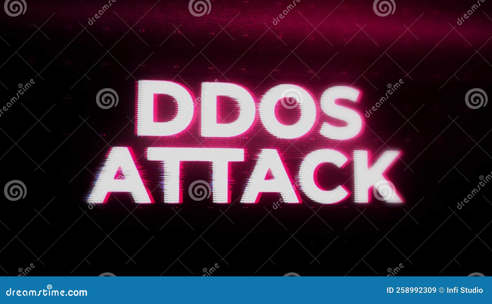 Ddos Attack Warning Alert Error Message Flashing on Screen, Computer ...