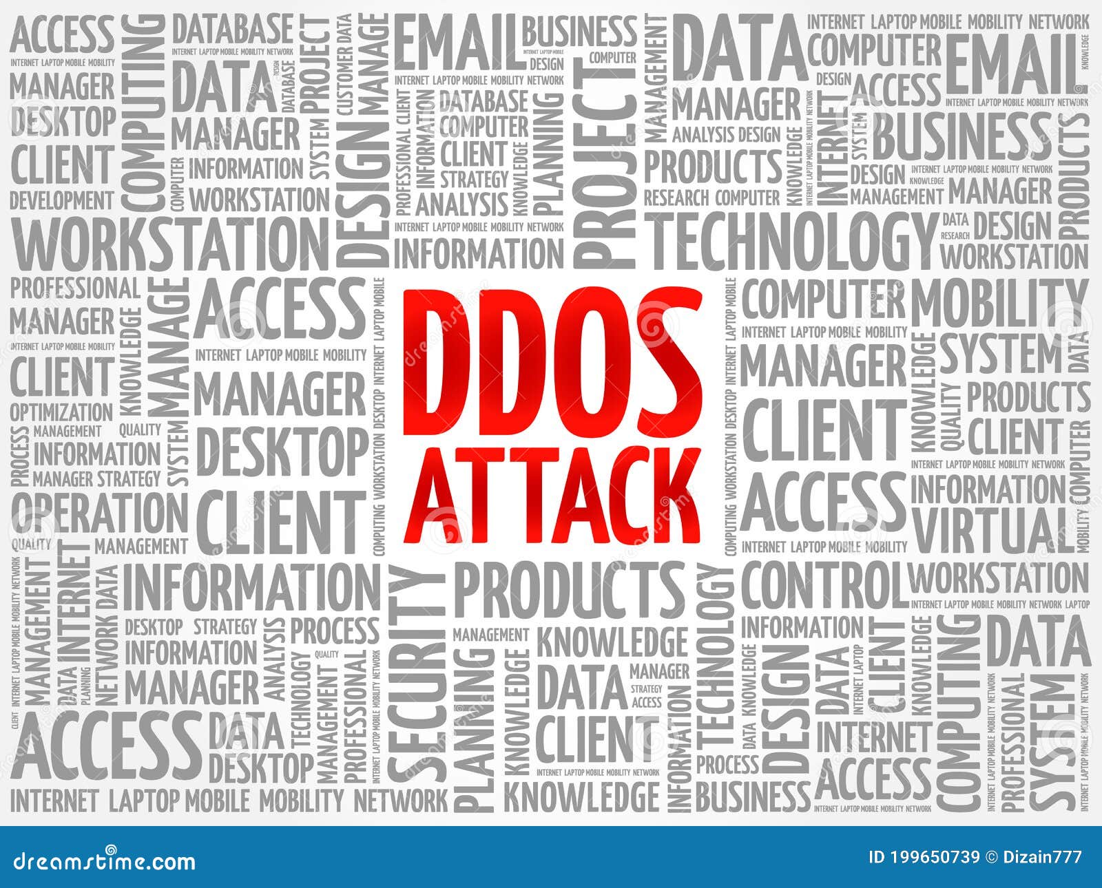 DDOS Attack Word Cloud Collage Stock Illustration - Illustration of ...