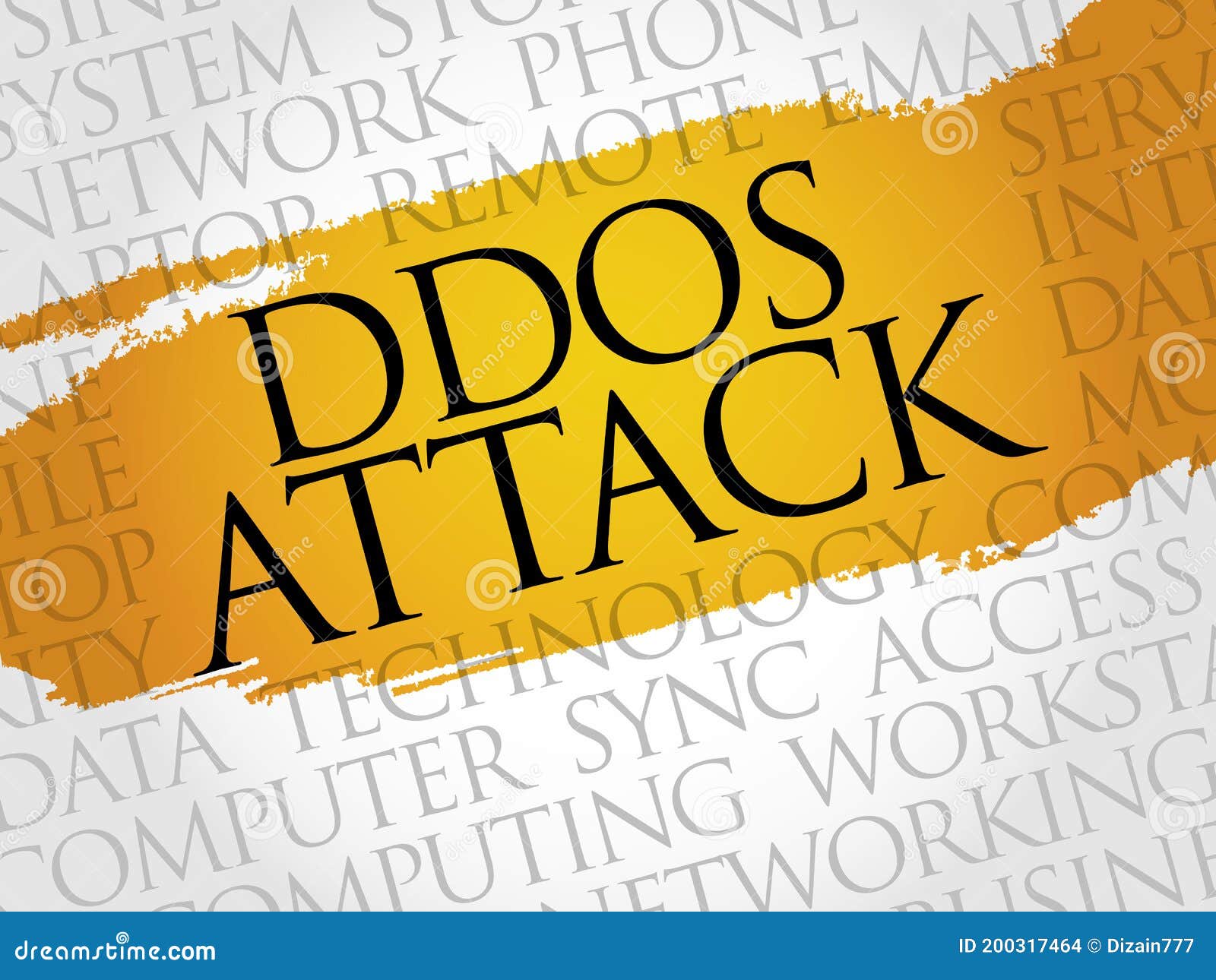 DDOS Attack word cloud stock illustration. Illustration of danger ...
