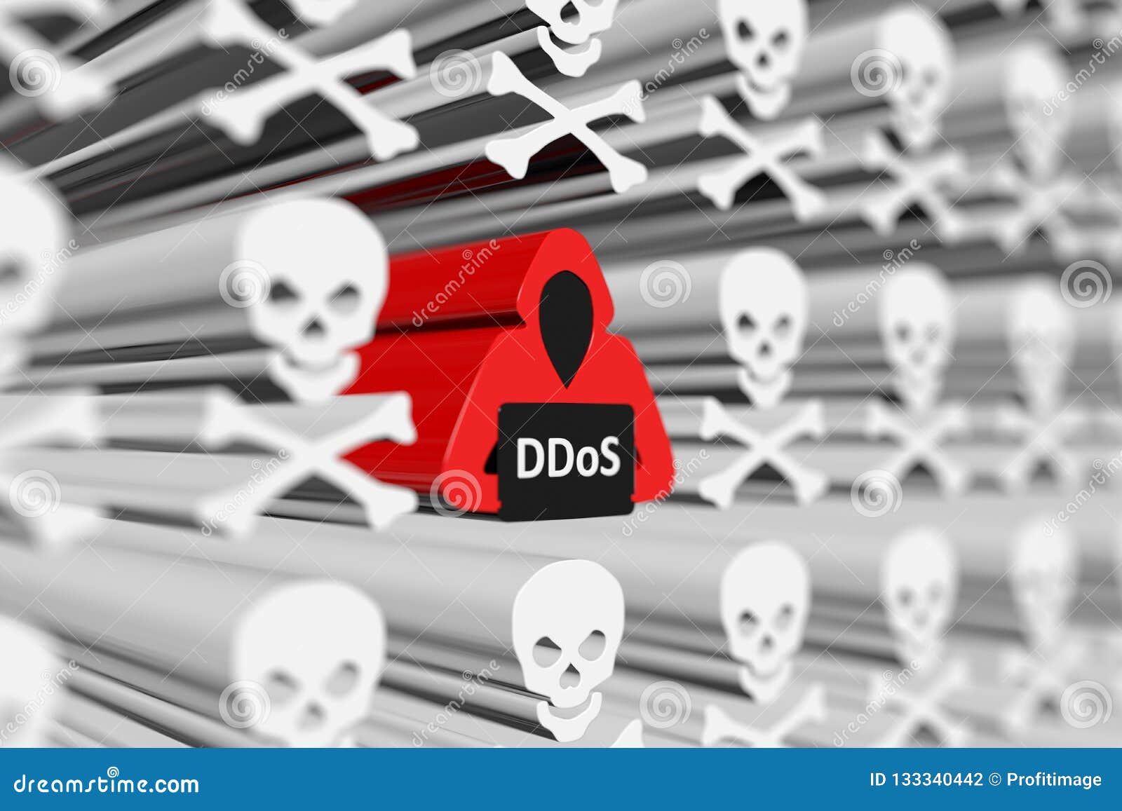 DDoS Concept Blurred Background Stock Illustration - Illustration of ...