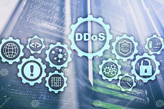 DDoS Cyber Attack. Technology, Internet and Protection Network Concept ...