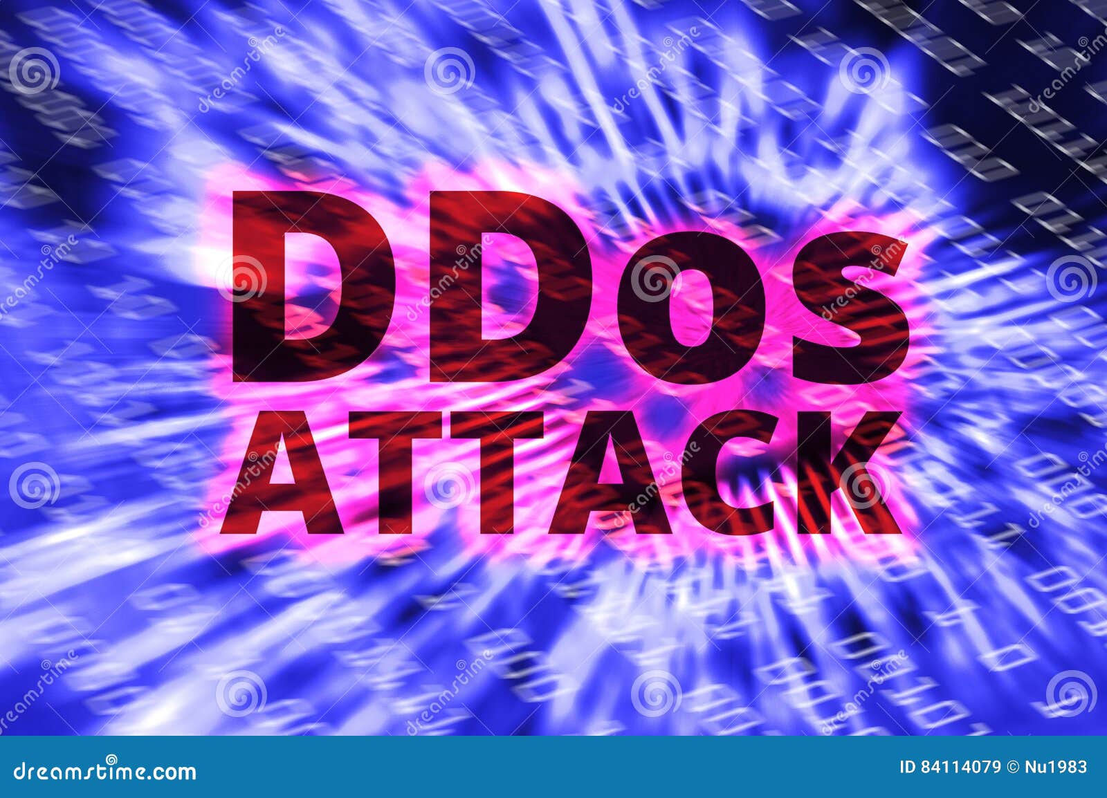 DDOS on a Digital Binary Warning Above Electronic Circuit Board Stock ...