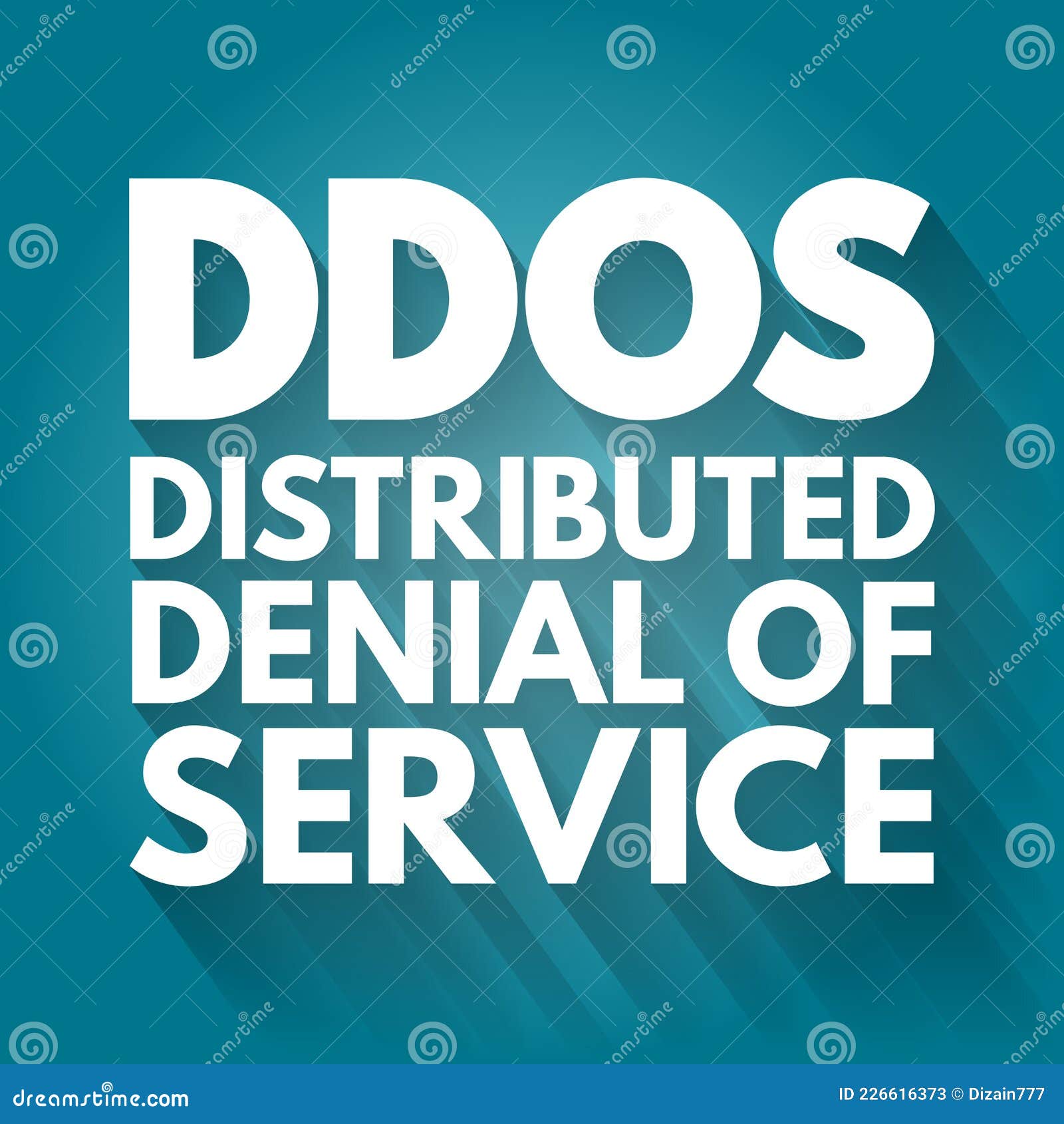 Distributed Denial-of-Service - DDoS Attack Concept - 3D Illustration ...