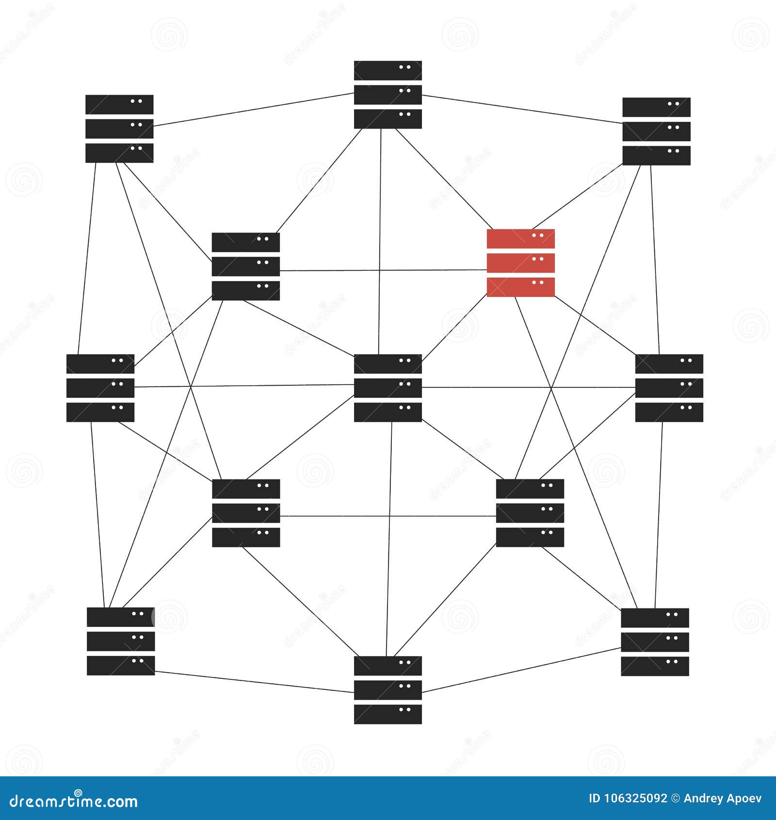 DDoS Hacker Attack. Computer Security and Network Threat Stock Vector ...