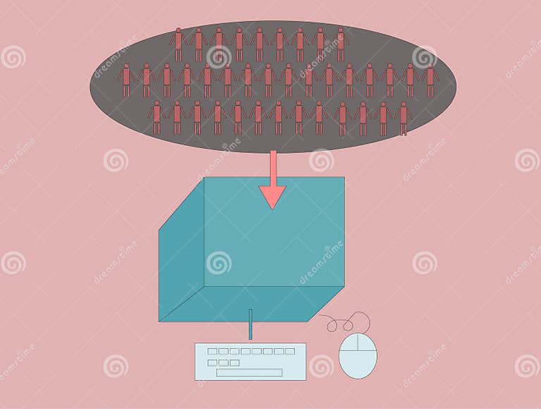 Ddos Hacker Attack , Minimalist Illustration Stock Illustration ...