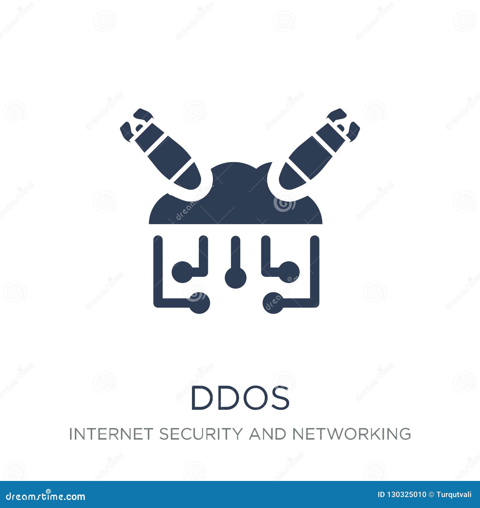 Ddos Icon. Trendy Flat Vector Ddos Icon on White Background from Stock ...
