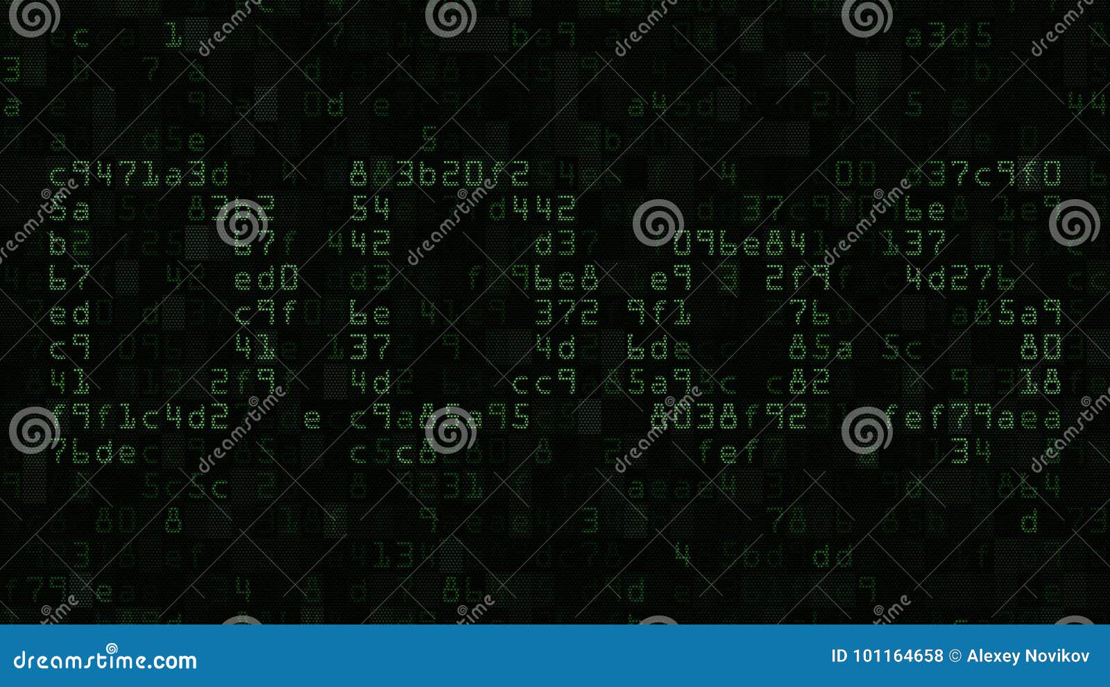 DDoS Caption on the Computer Screen Made of Text and Numeric Symbols. 3D Rendering Stock ...