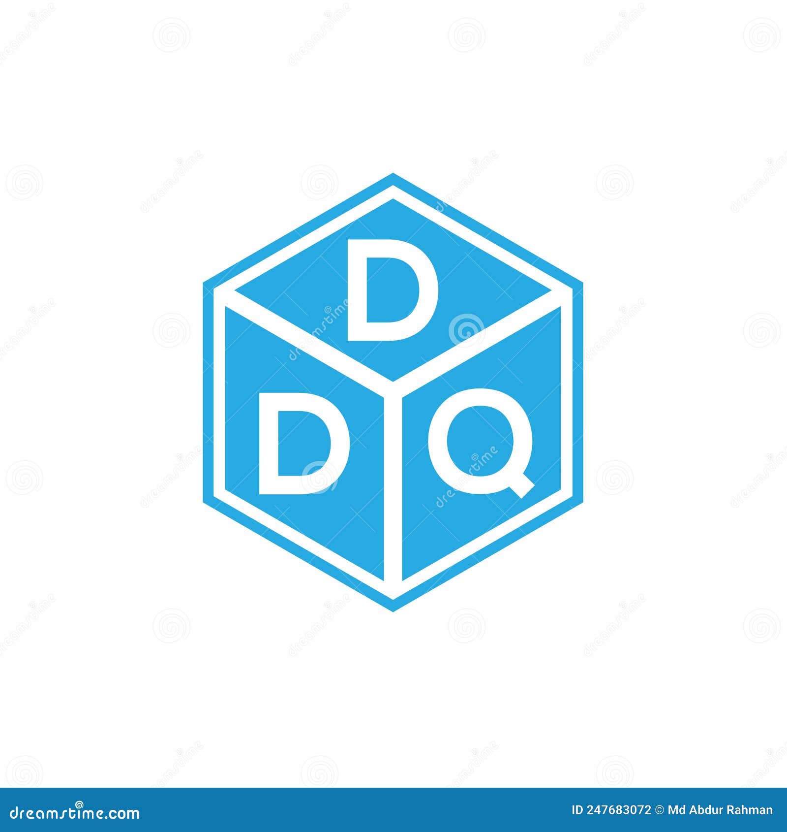 DDQ Letter Logo Design On Black Background. DDQ Creative Initials ...