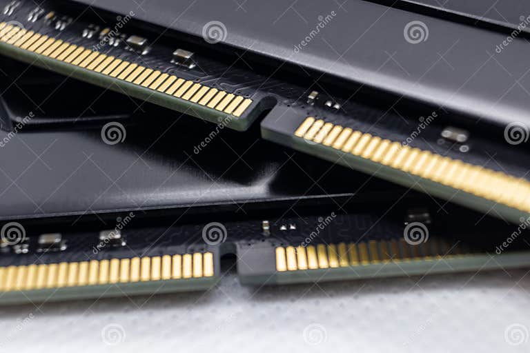 DDR4 DRAM Computer Memory Module Chipset Hardware Stock Photo - Image ...