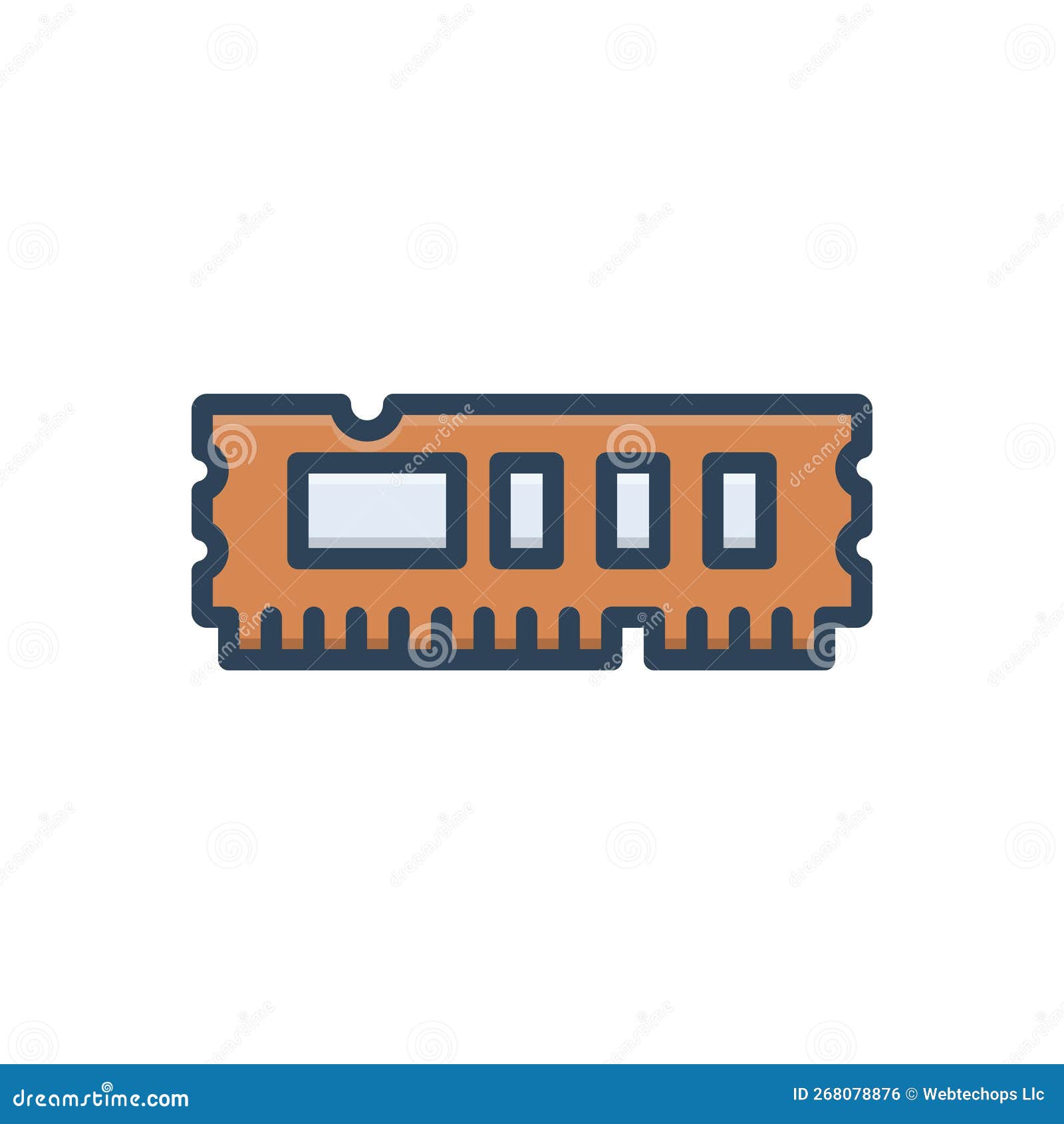 Color Illustration Icon for Ddr, Data and Board Stock Illustration ...