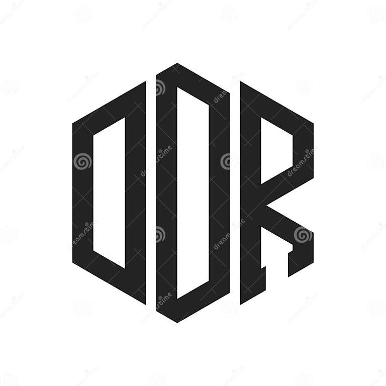 DDR Logo Design. Initial Letter DDR Monogram Logo Using Hexagon Shape Stock Vector ...