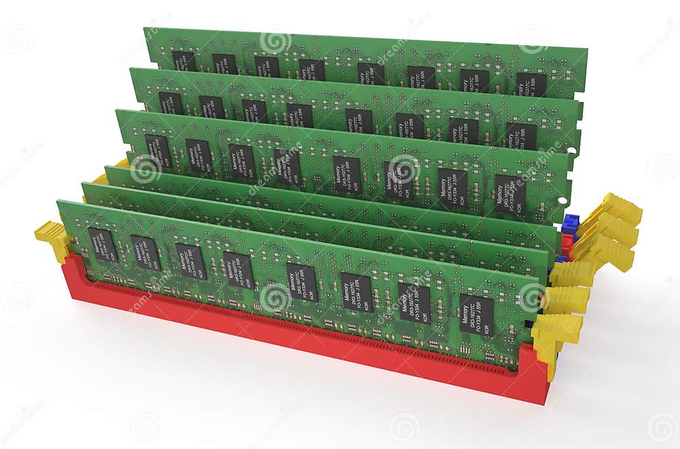 DDR3 memory modules 5 stock illustration. Illustration of controller ...