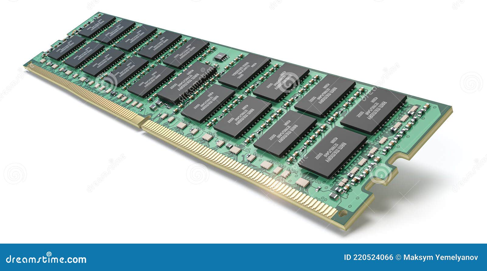 DDR Ram Computer Memory Module Isolated On White Royalty-Free ... DDR Ram Computer Memory Module Isolated On White Royalty-Free ...