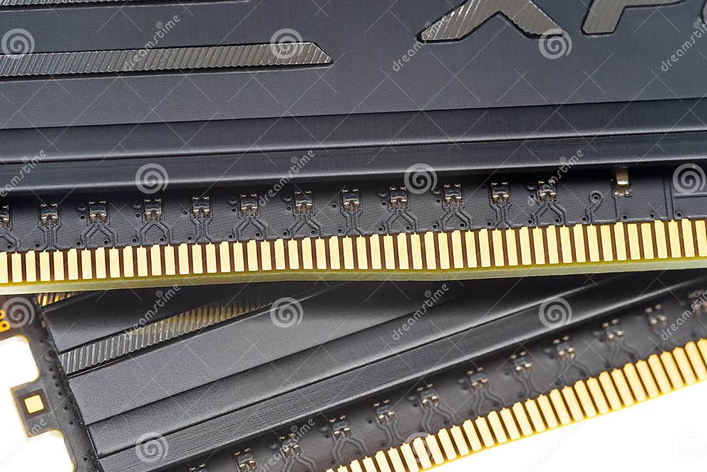 DDR RAM Memory Module Isolated on White Background Stock Photo - Image ...
