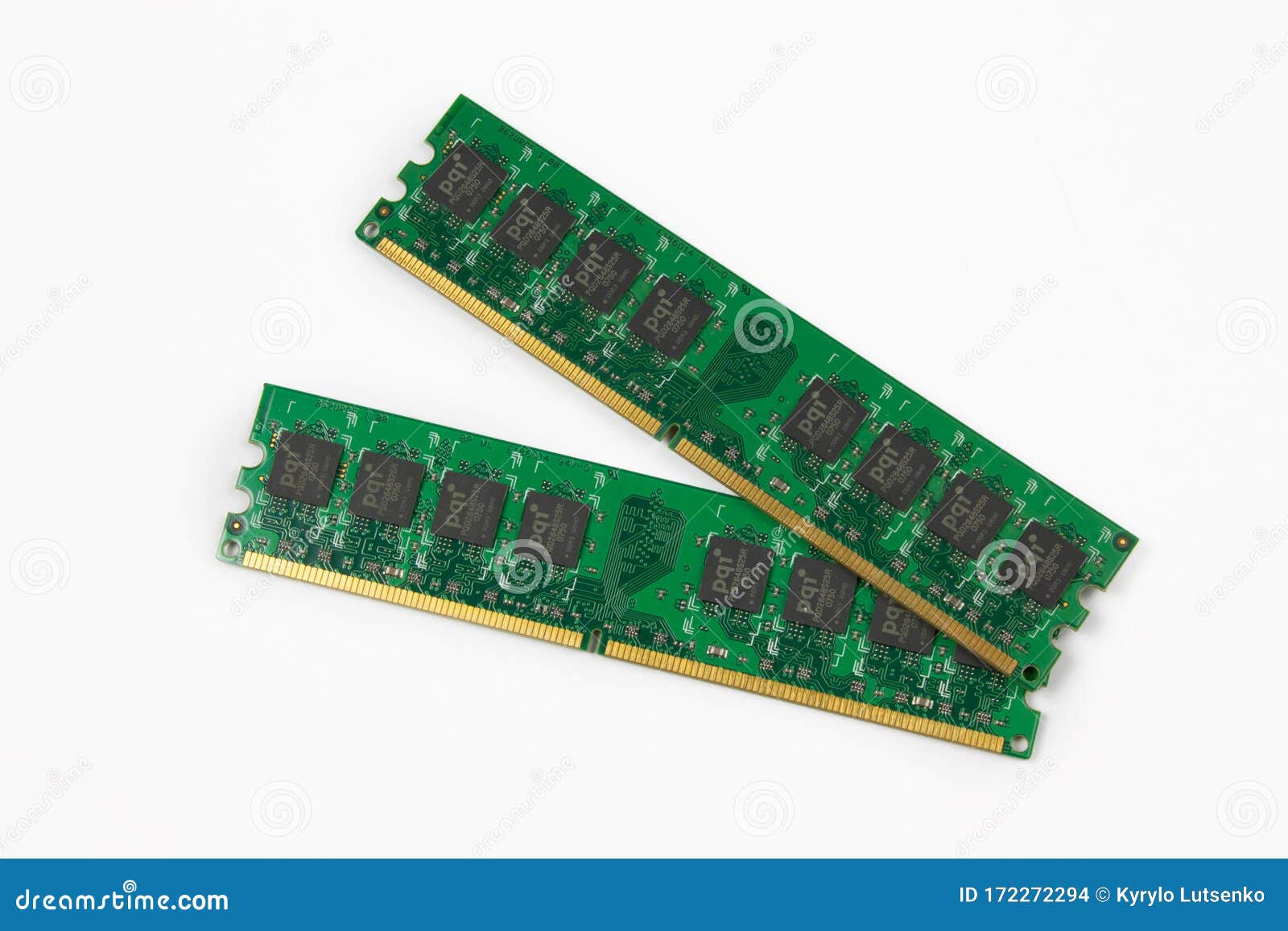 DDR RAM Memory Modules Isolated on White Background Stock Photo - Image ...