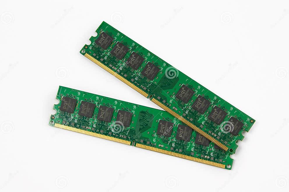 DDR RAM Memory Modules Isolated on White Background Stock Photo - Image ...