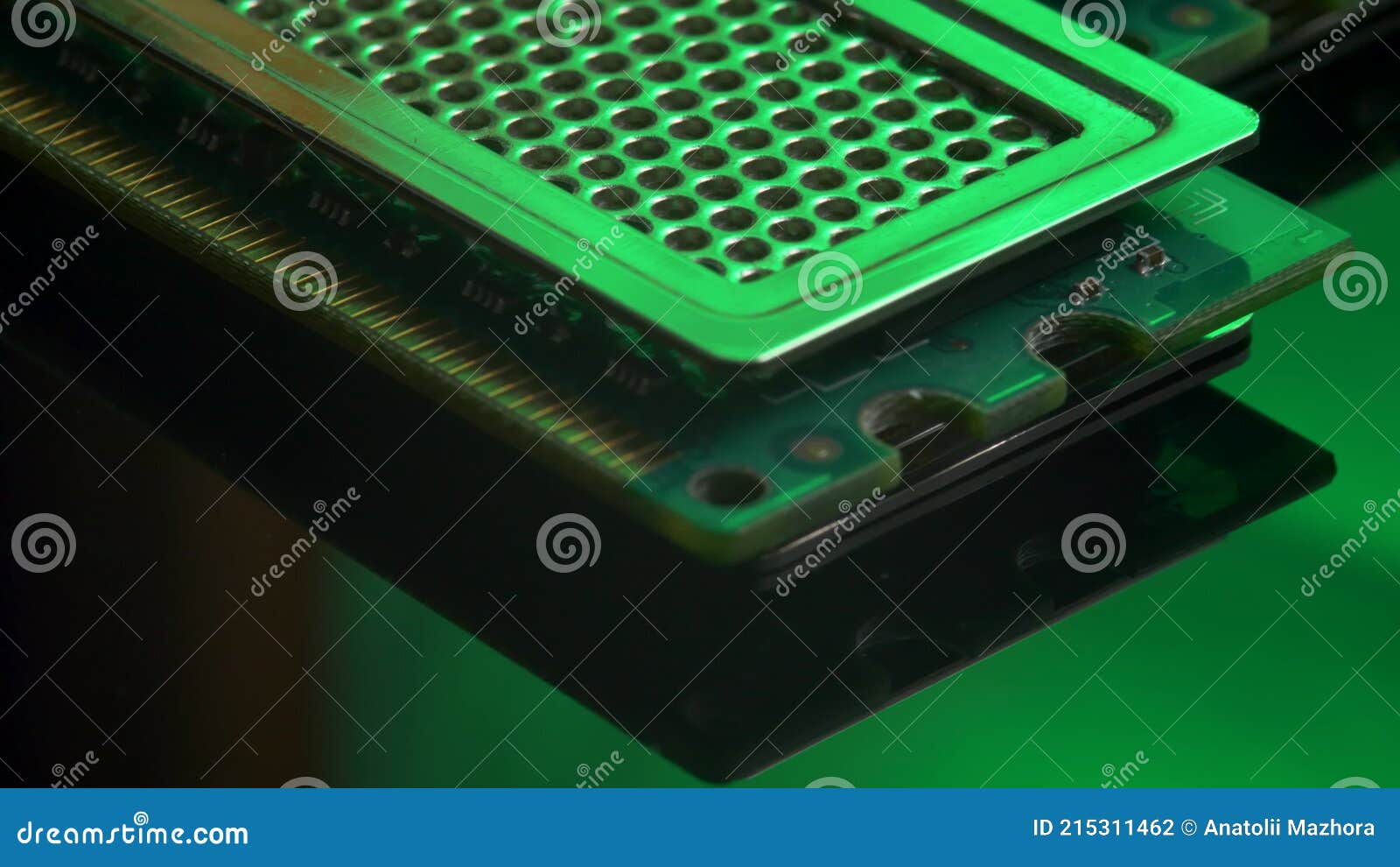 DDR RAM Sticks on Green Light Mirror Background Stock Footage - Video ...