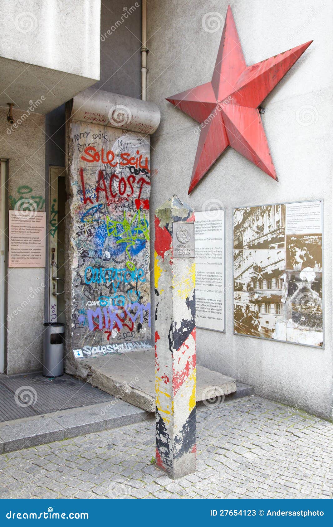 DDR Sign and Red Star in Berlin Editorial Stock Photo - Image of ...