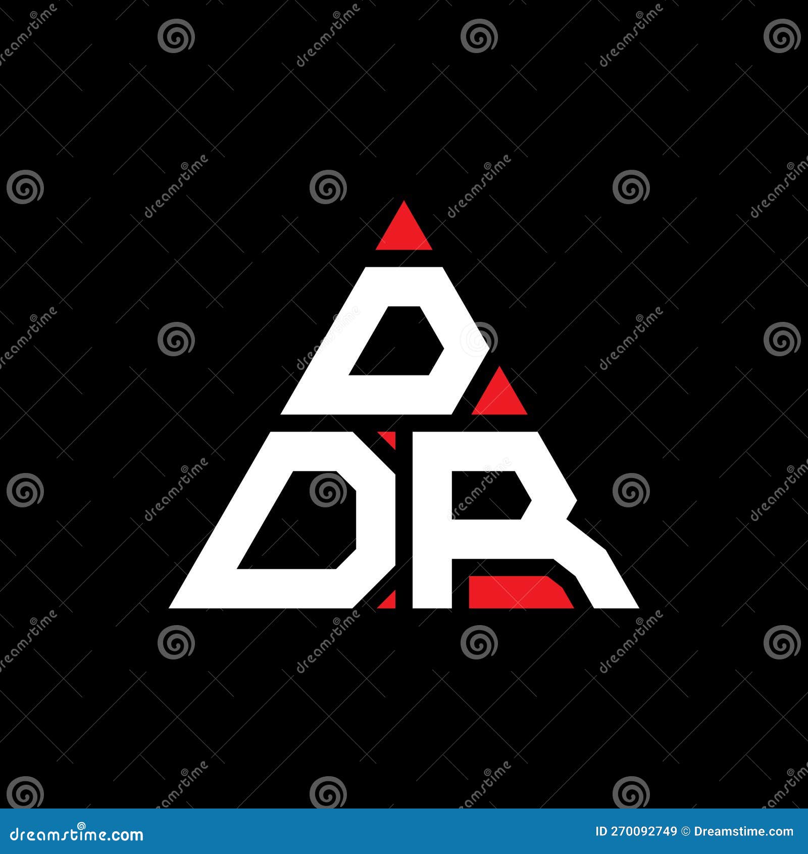 DDR Triangle Letter Logo Design With Triangle Shape. DDR Triangle Logo ...