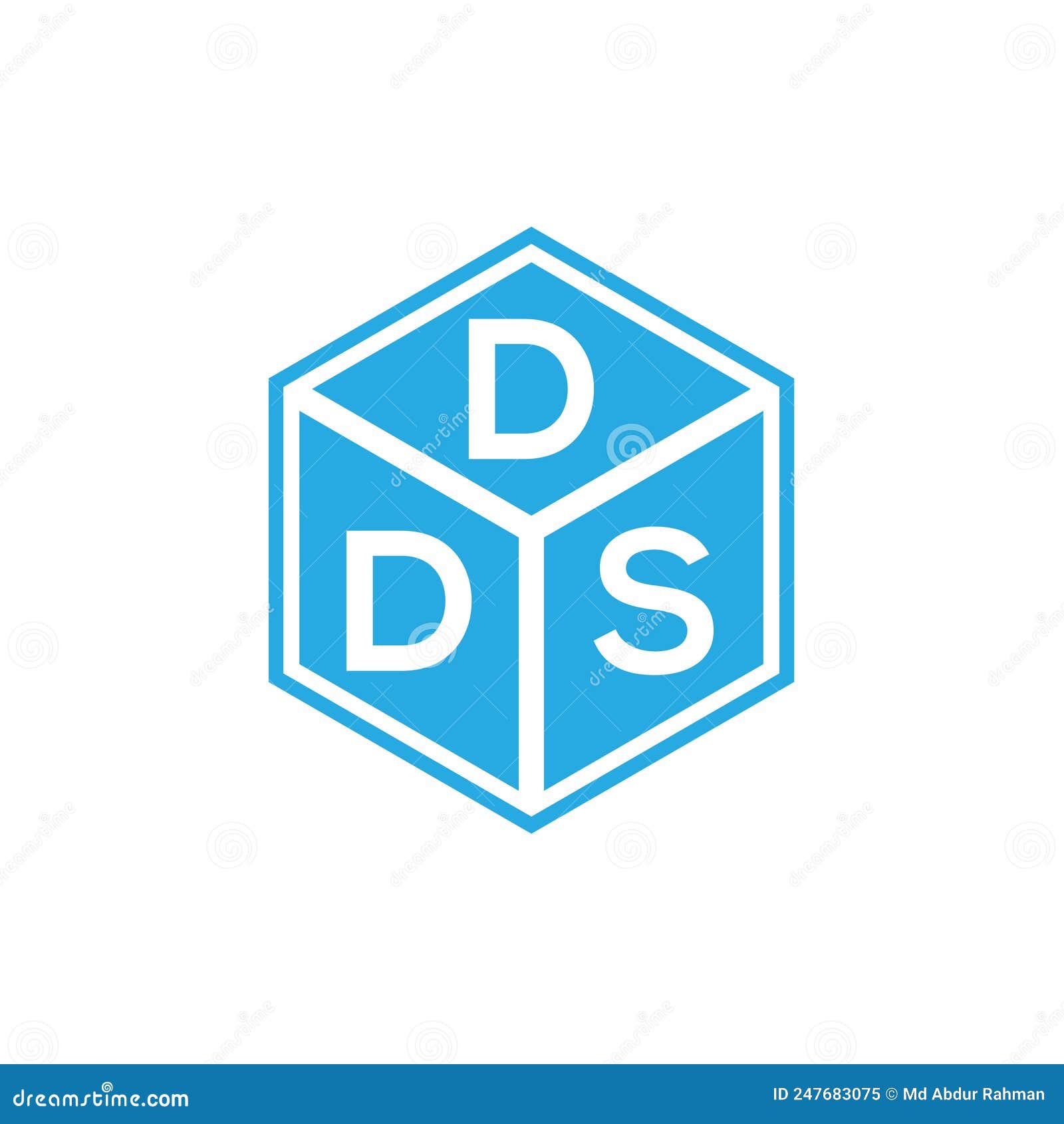 DDS Letter Logo Design on Black Background. DDS Creative Initials ...
