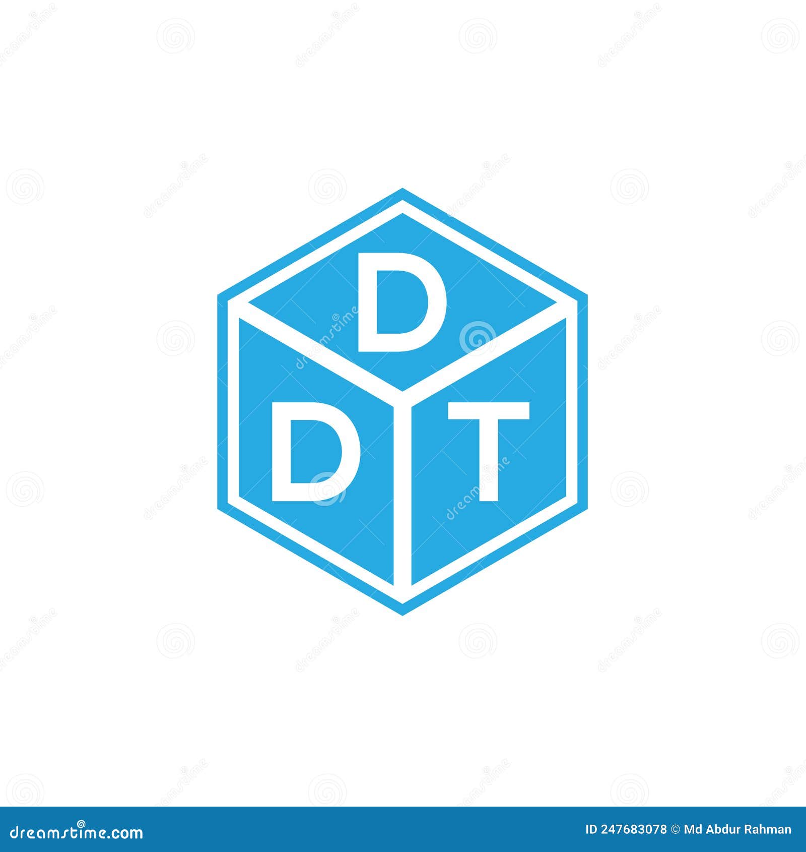 DDT Letter Logo Design On Black Background. DDT Creative Initials ...