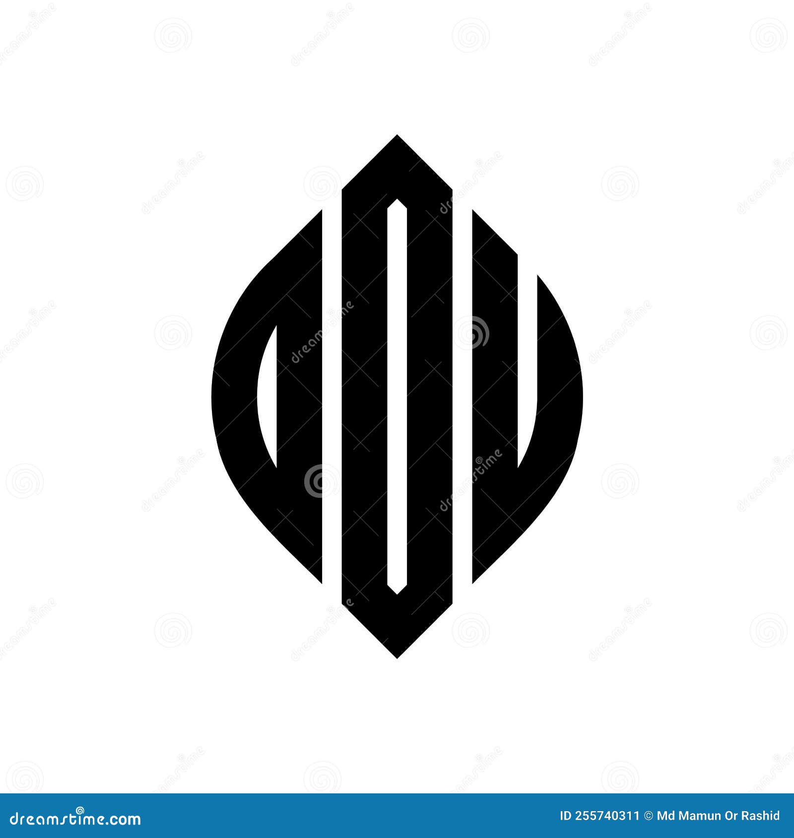 DDU Circle Letter Logo Design with Circle and Ellipse Shape. DDU ...