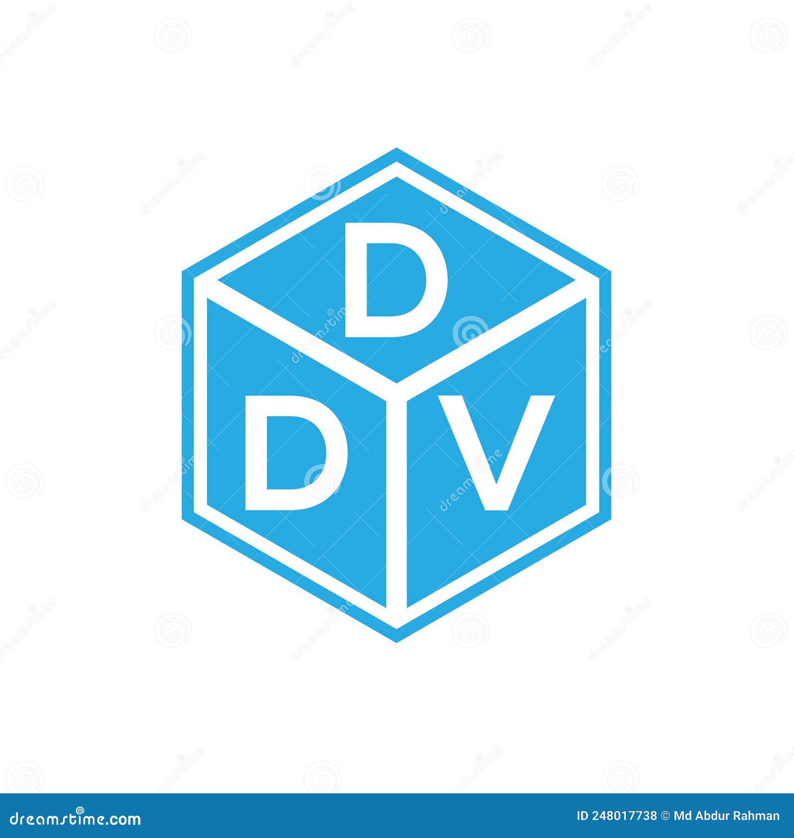 DDV Letter Logo Design on Black Background. DDV Creative Initials ...