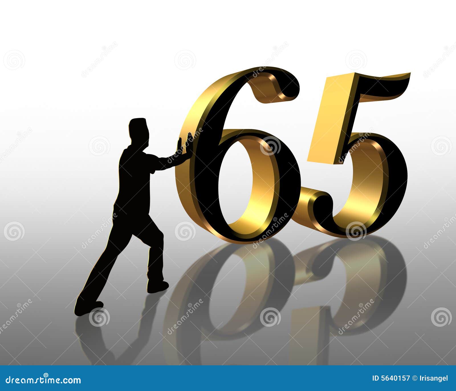 De 65ste 3D Illustratie Van De Verjaardag Stock Illustratie ...