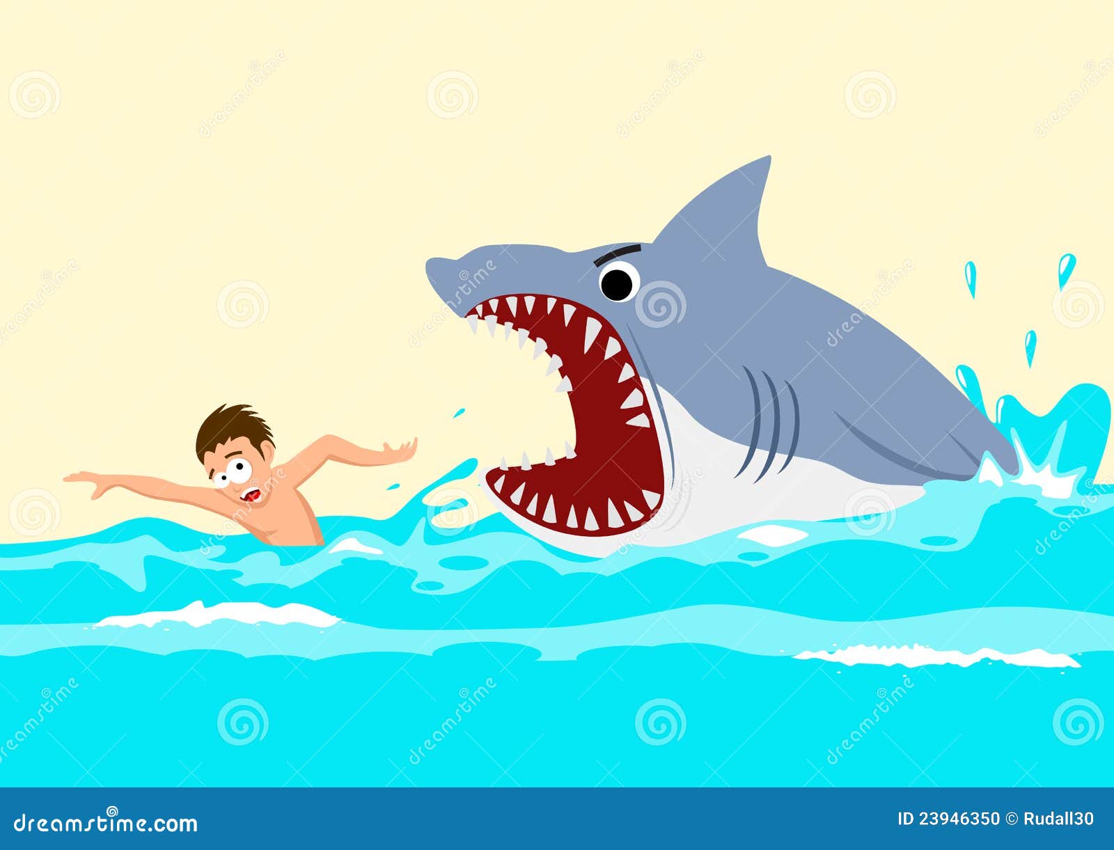 De Aanvallen van de haai vector illustratie. Illustration of schepsel ...