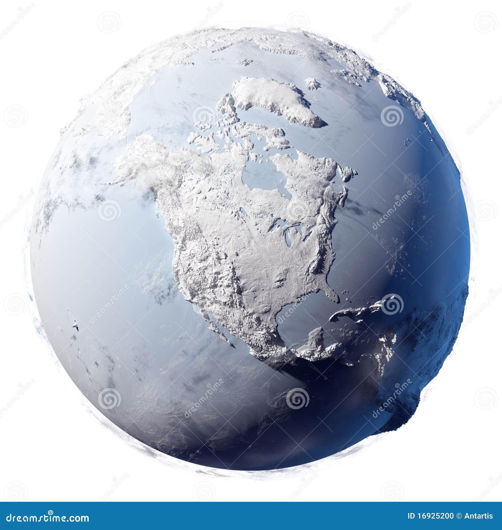 De Aarde van de sneeuw stock illustratie. Illustration of cartografie ...