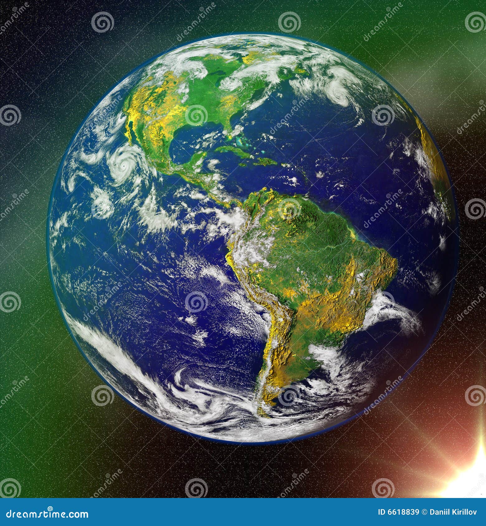 De Abstracte Blauwe Planeet Van De Aarde in Ruimte Stock Illustratie ...