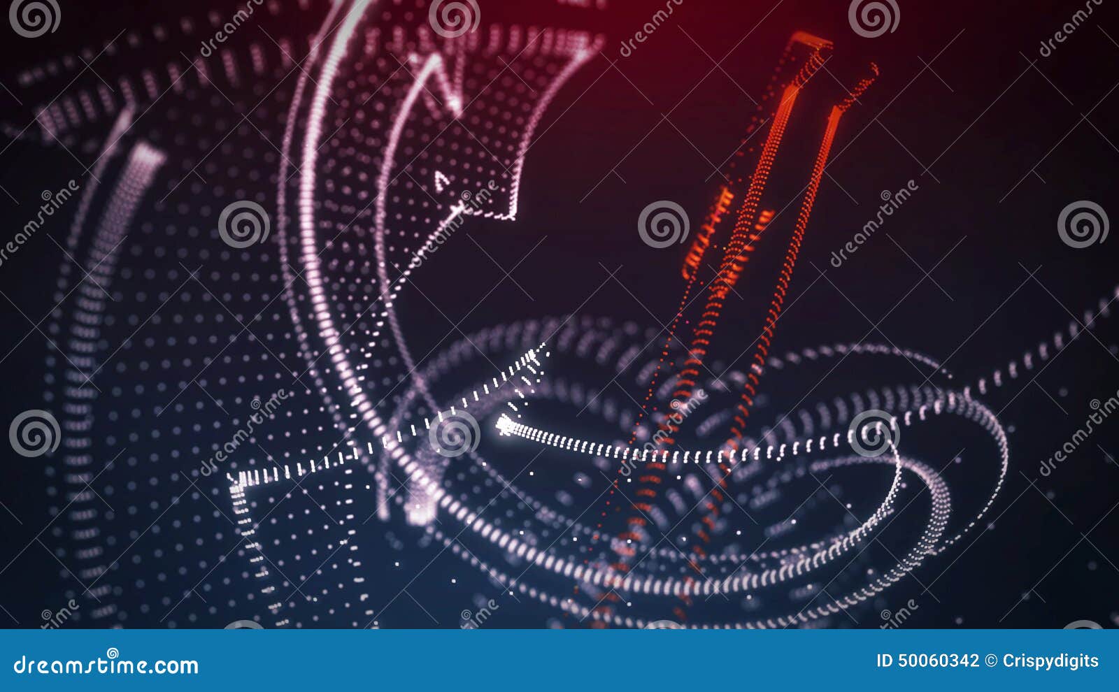 De Abstracte 3D Pijlen Van De Achtergrond Roterende Puntwolk Stock Illustratie - Illustration of ...