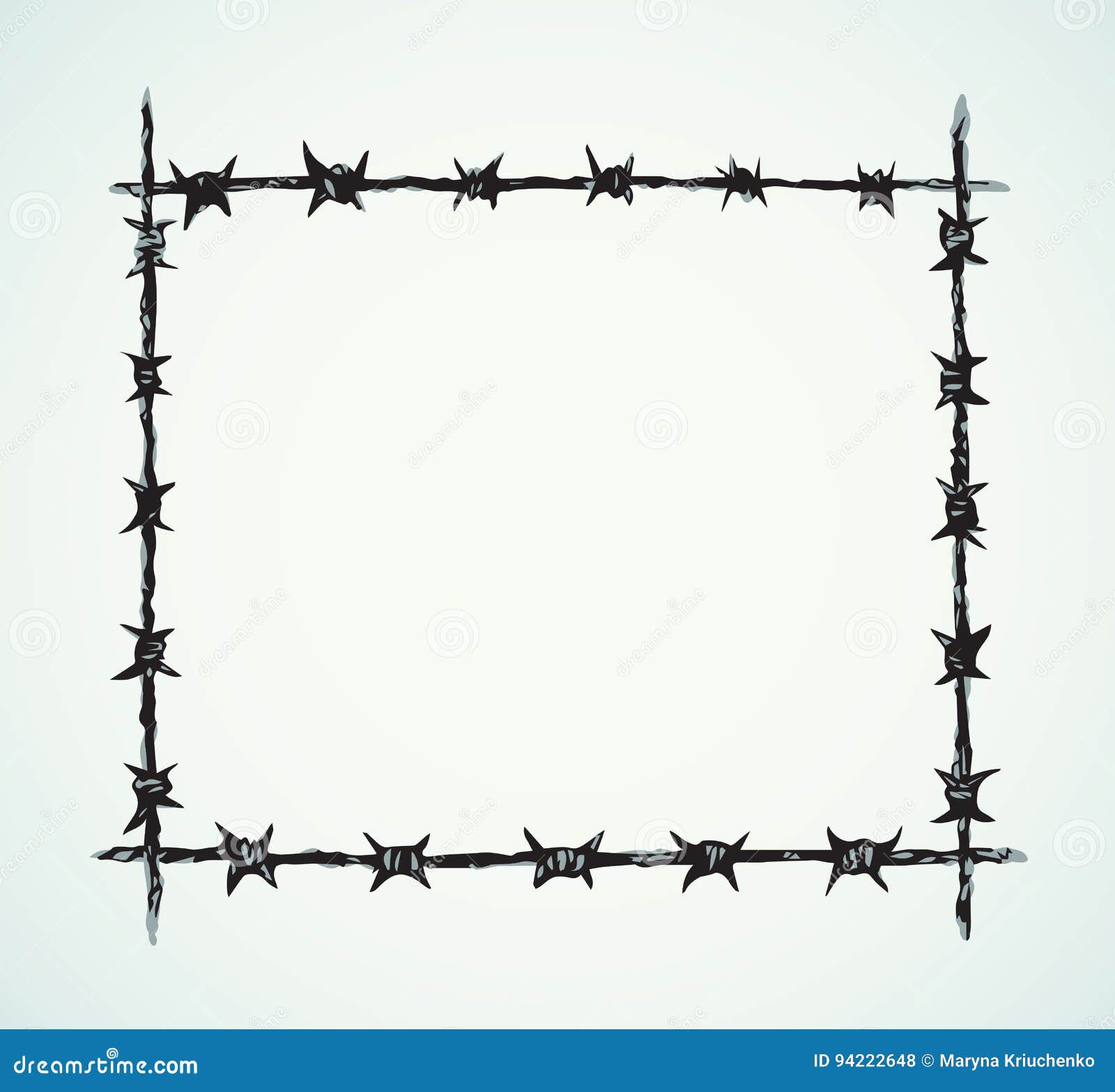 De Abstracte Illustratie Van Het Prikkeldraad Vector Tekening Vector ...